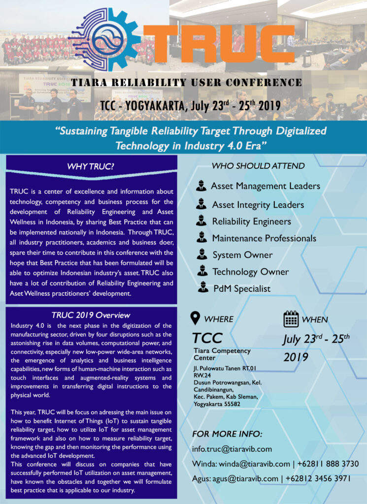 TRUC 2019 - Tiara Reliability User Conference 2019 - Tiara Vibrasindo Pratama
