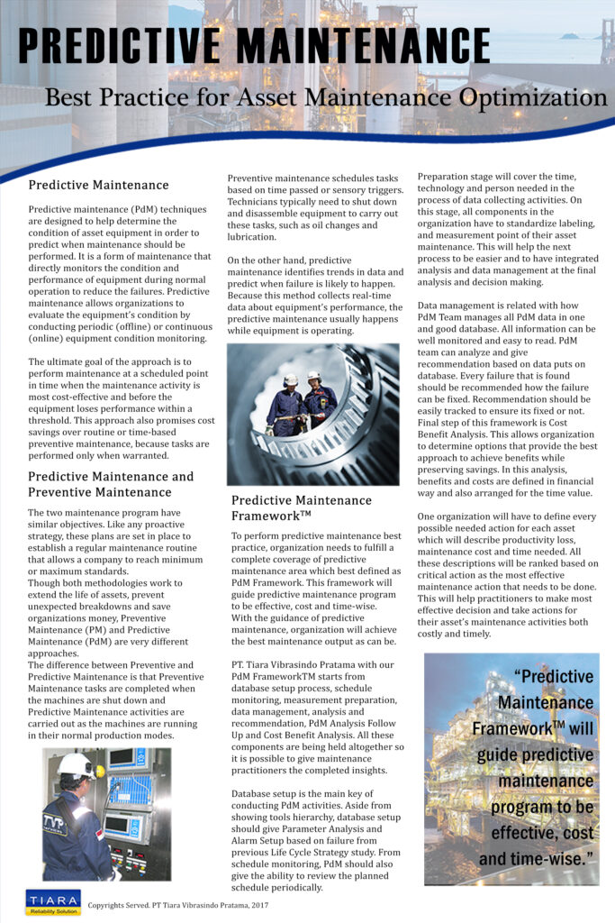 Predictive Maintenance for Asset Maintenance Optimization – Tiara ...